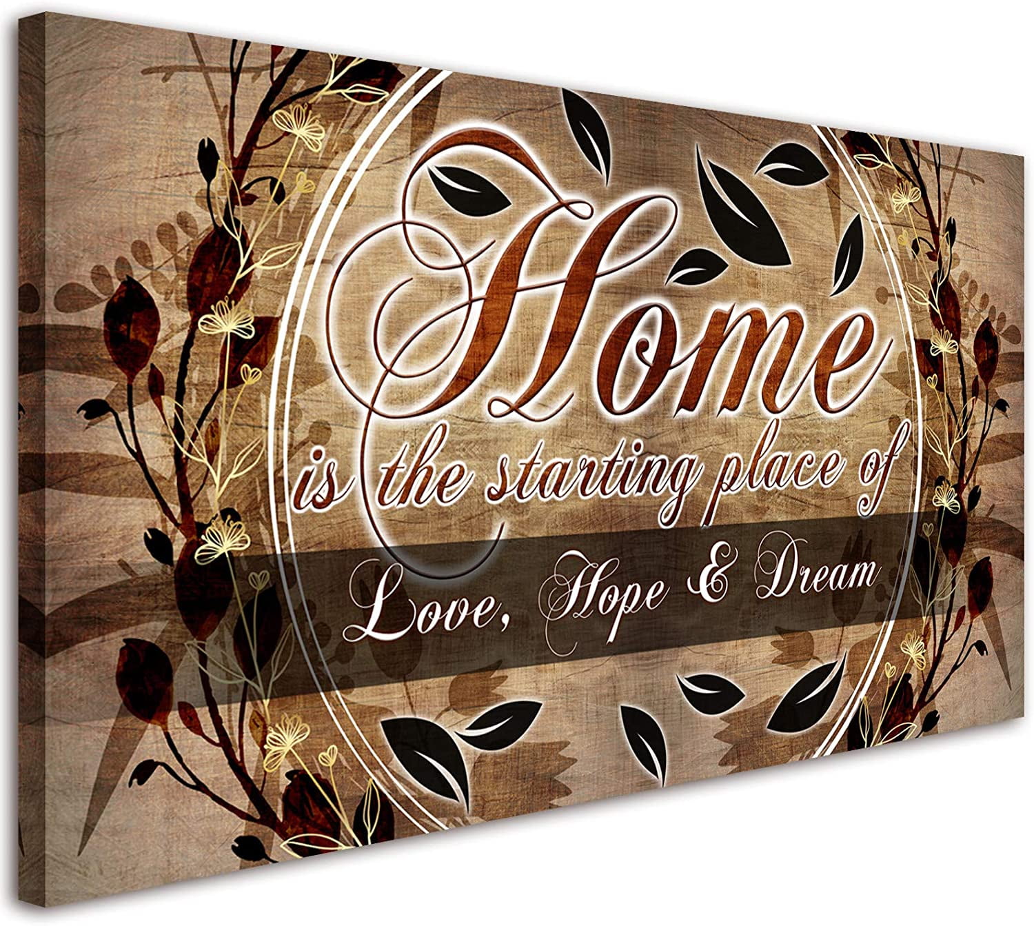 VELVET spirational Home & Family Quotes Motto Canvas Wall Art, Home ...