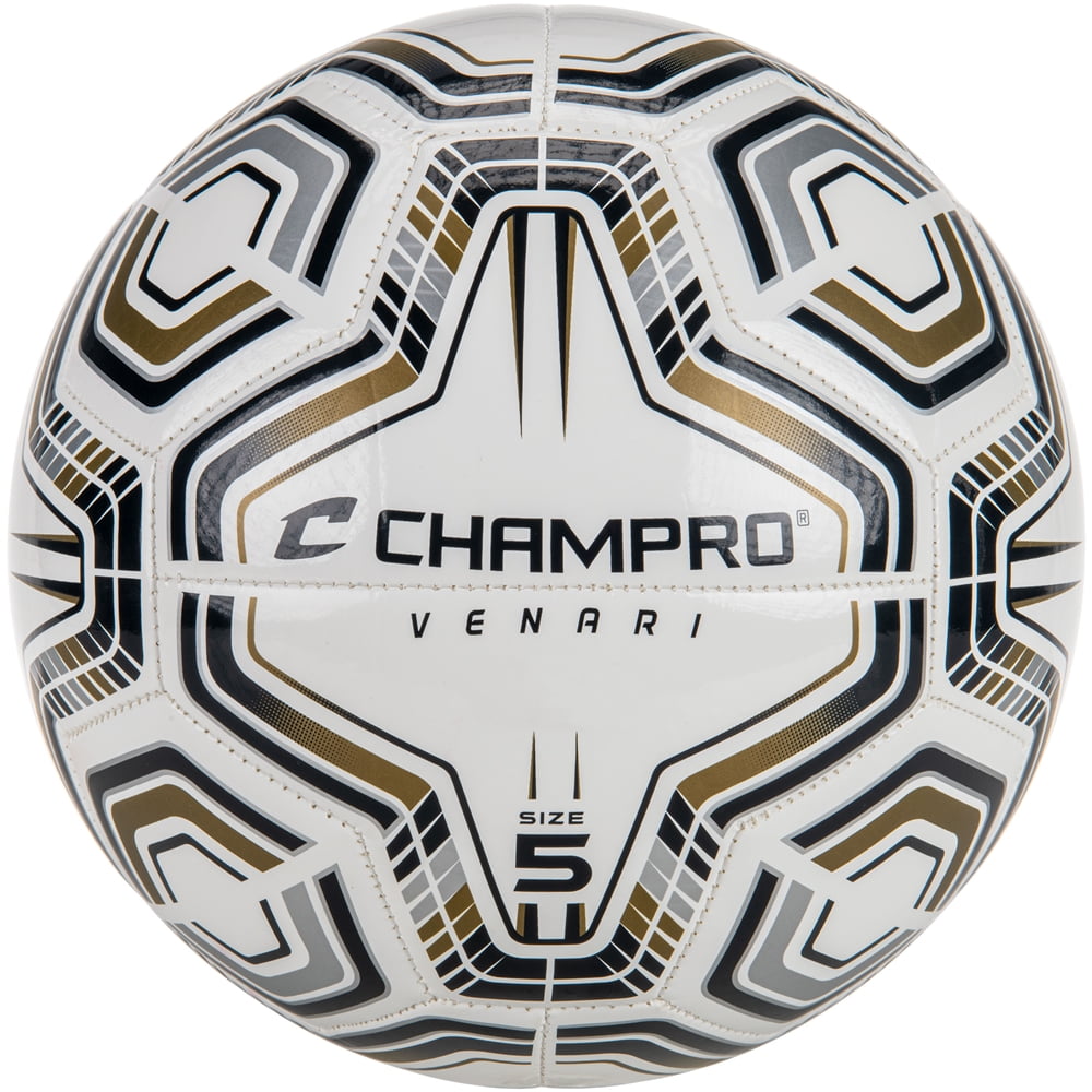 VENARI 20 Panel Soccer Ball - BLACK, SILVER, VEGAS GOLD - 5 - Walmart.com