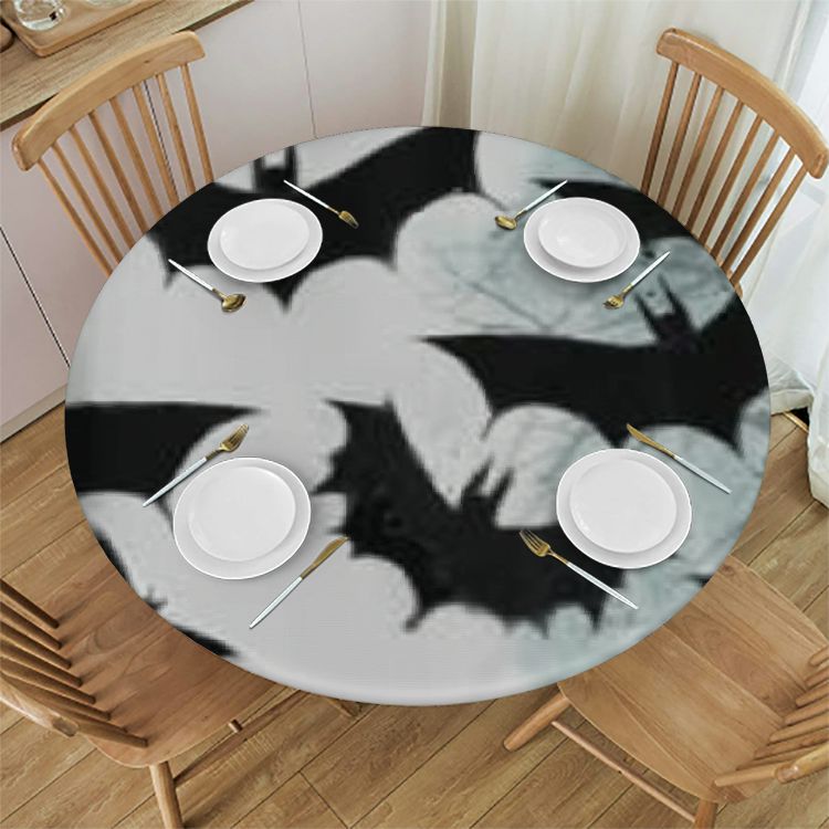 VENCE Bats Sky Gothic Art Round Table Cloth 100% Polyester Fiber, Table ...