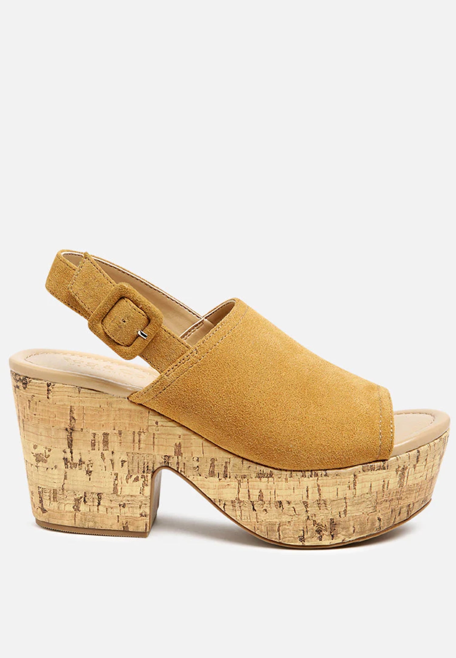 VENDELA Leather Slingback Platform Sandal - Walmart.com