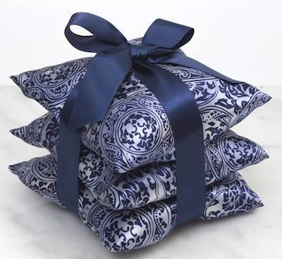 VENETIAN BLUE ElizabethW Silk Sachet Ribbon Tied Set of 3 - Walmart.com