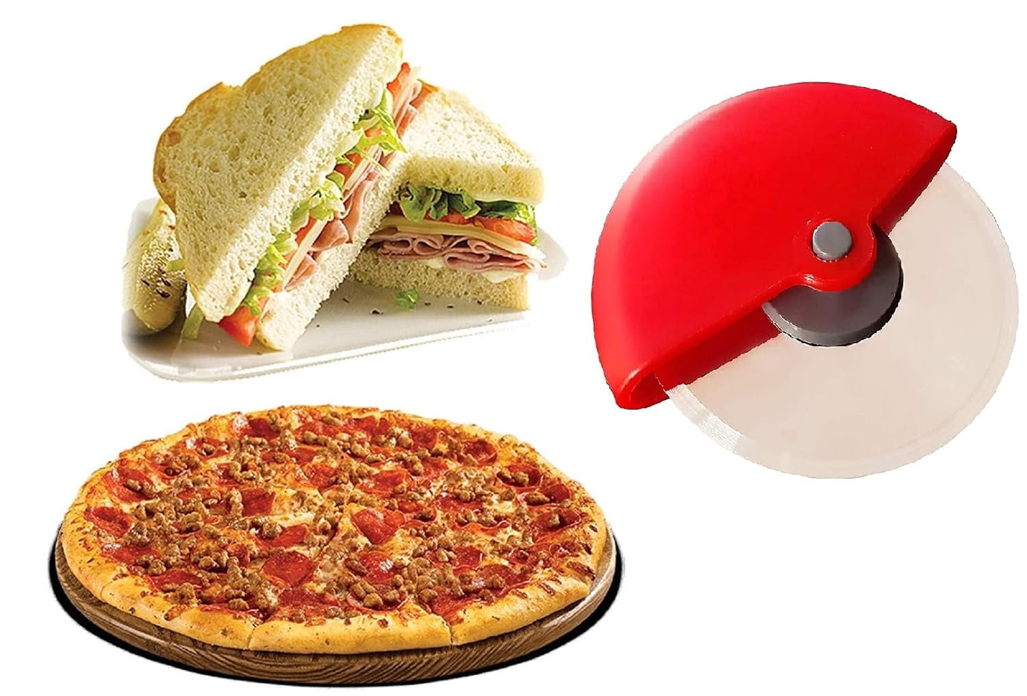 VENEXA 1 Pcs Pizza Cutter Wheel DiscStyle Pizza Cutter Round Pizza ...