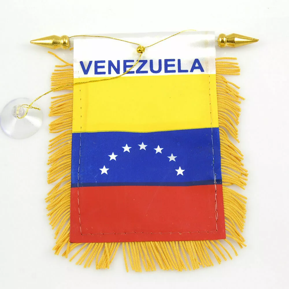 "VENEZUELA" 7 STAR FLAG MINI BANNER CAR WINDOW MIRROR - Walmart.com