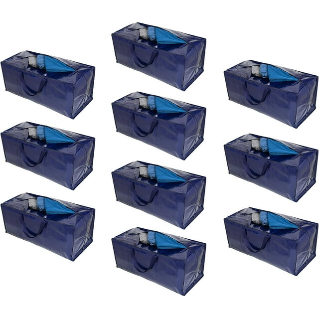 VENO 10 Pack Heavy Duty XL Foldable Moving Zipper Bag W/ Backpack ...