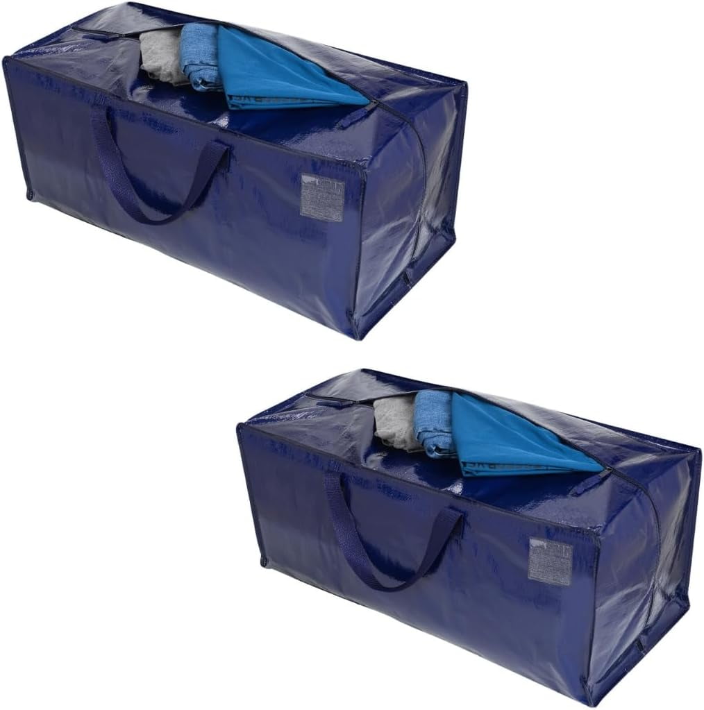 VENO 2 Pack Heavy Duty XL Foldable Moving Zipper Bag W/ Backpack Straps ...