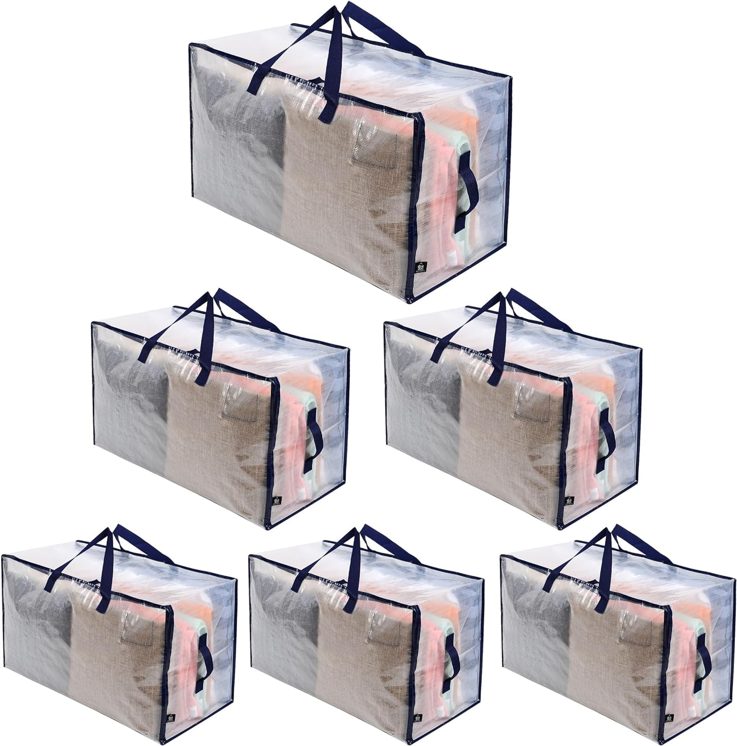 VENO 6 Pack Extra Large Heavy Duty Moving & Storage Bags with Sturdy ...
