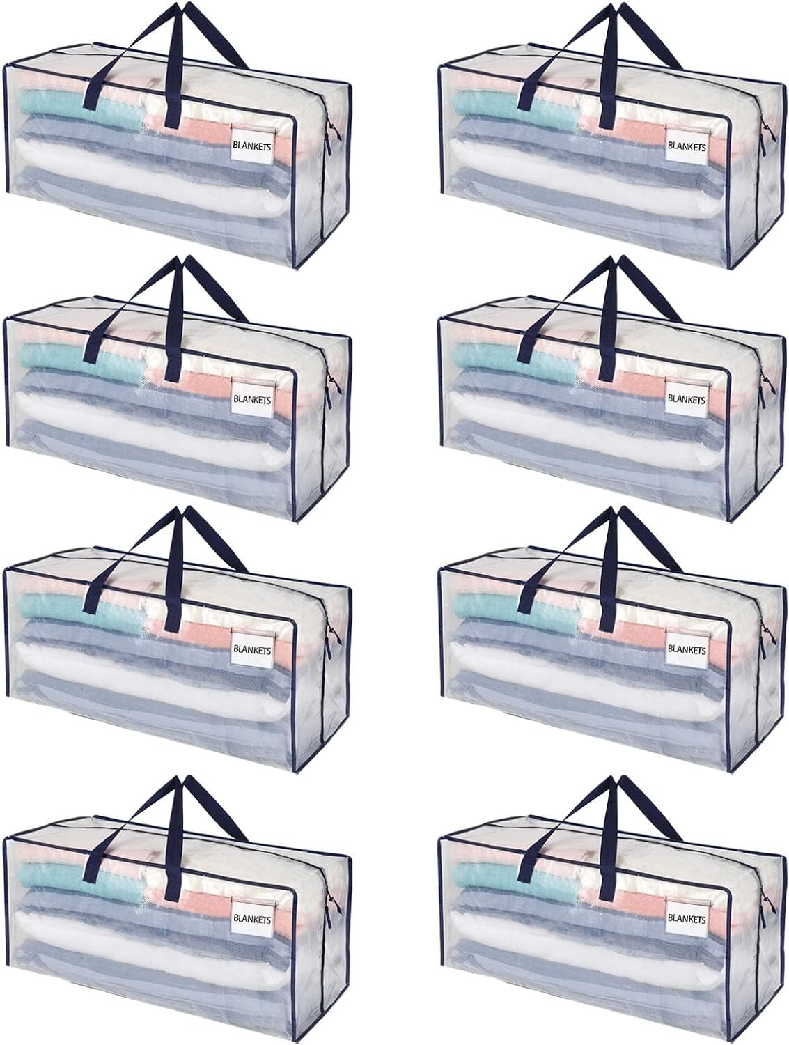 VENO Extra Large Reusable Zip Plastic Clothing Bag, Heavy Duty XL ...