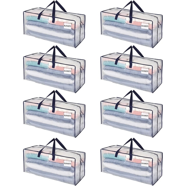 VENO Extra Large Reusable Zip Plastic Clothing Bag, Heavy Duty XL ...