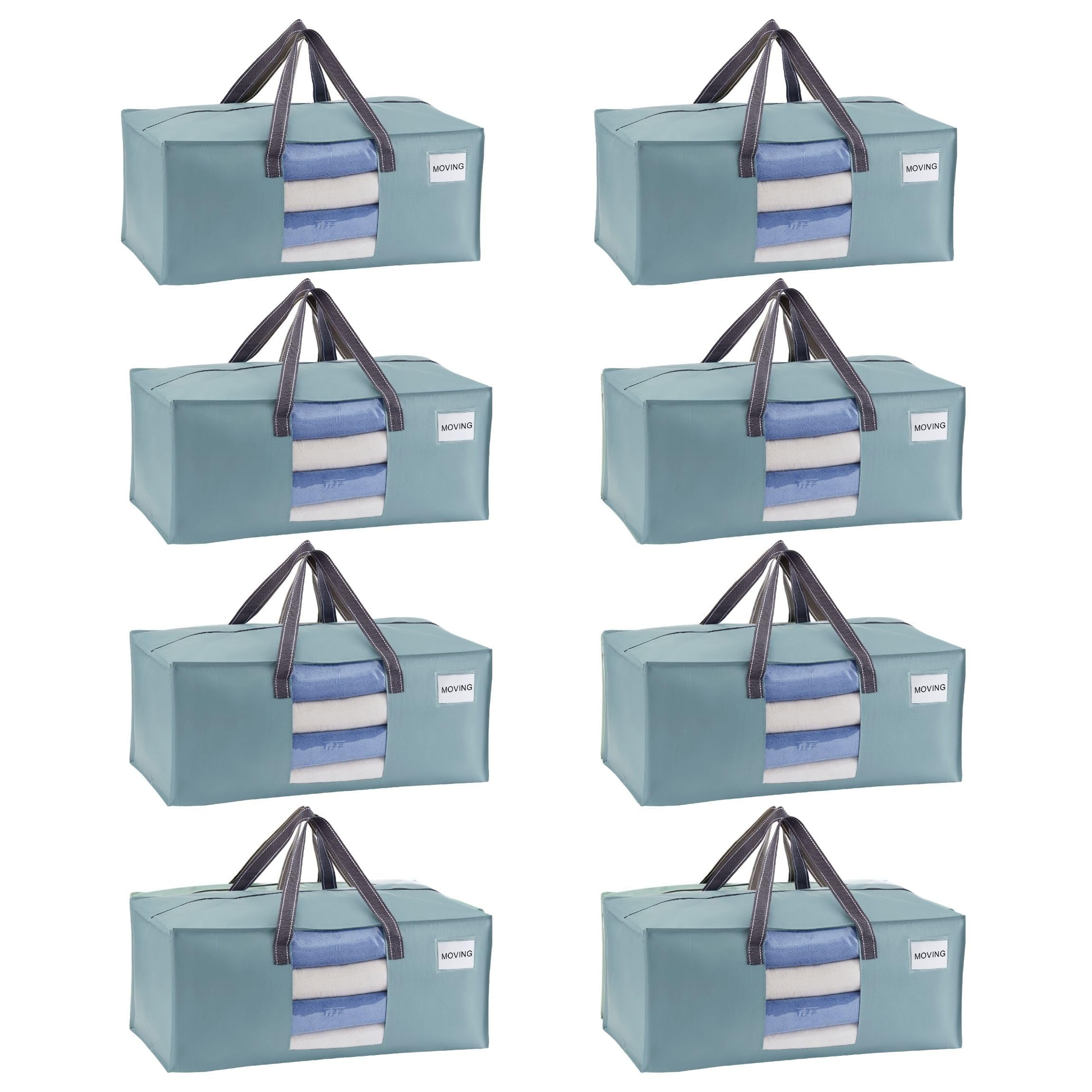 VENO 8 Pack Moving Bags for College, Heavy-Duty Storage Totes, Moving ...