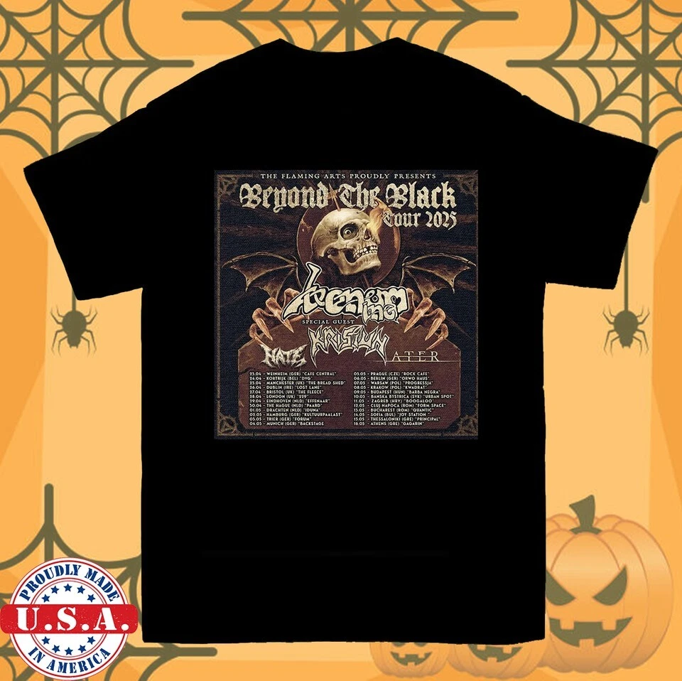 VENOM INC Band 2025 European tour Beyond The Black T-Shirt - Walmart.com