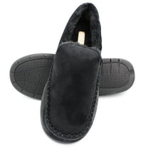 Men's Memory Foam House Slippers - Cozy, Fuzzy Bedroom Slip-on Loafer ...