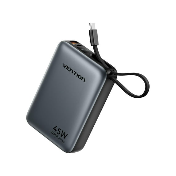 VENTION 45W Power Bank, CCC Certified 20000mAh with Built-in USB-C ...