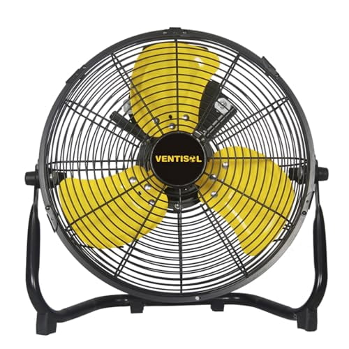 VENTISOL 12 Inch 1800 CFM High Velocity Heavy Duty Floor Fan with 3 ...
