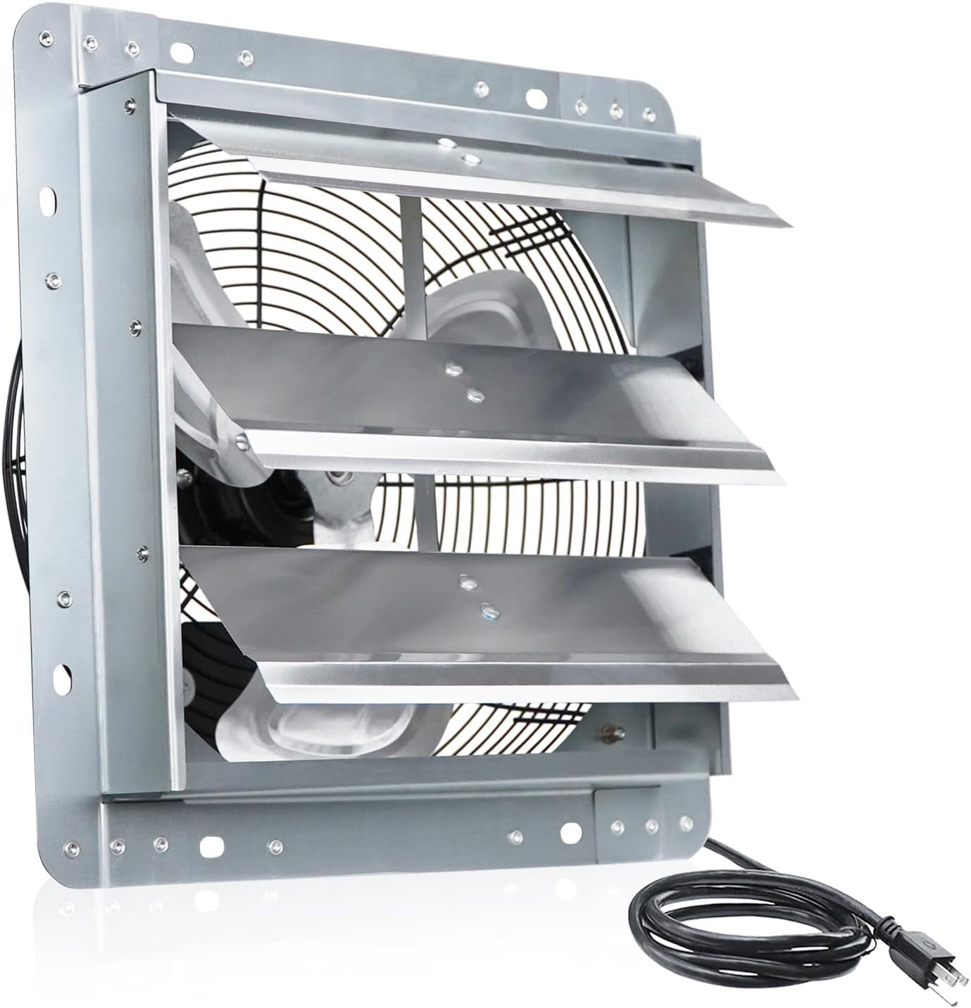 VENTISOL 12 Inch Exhaust Fan Wall Mounted, 1450CFM Shutter Exhaust Fan ...