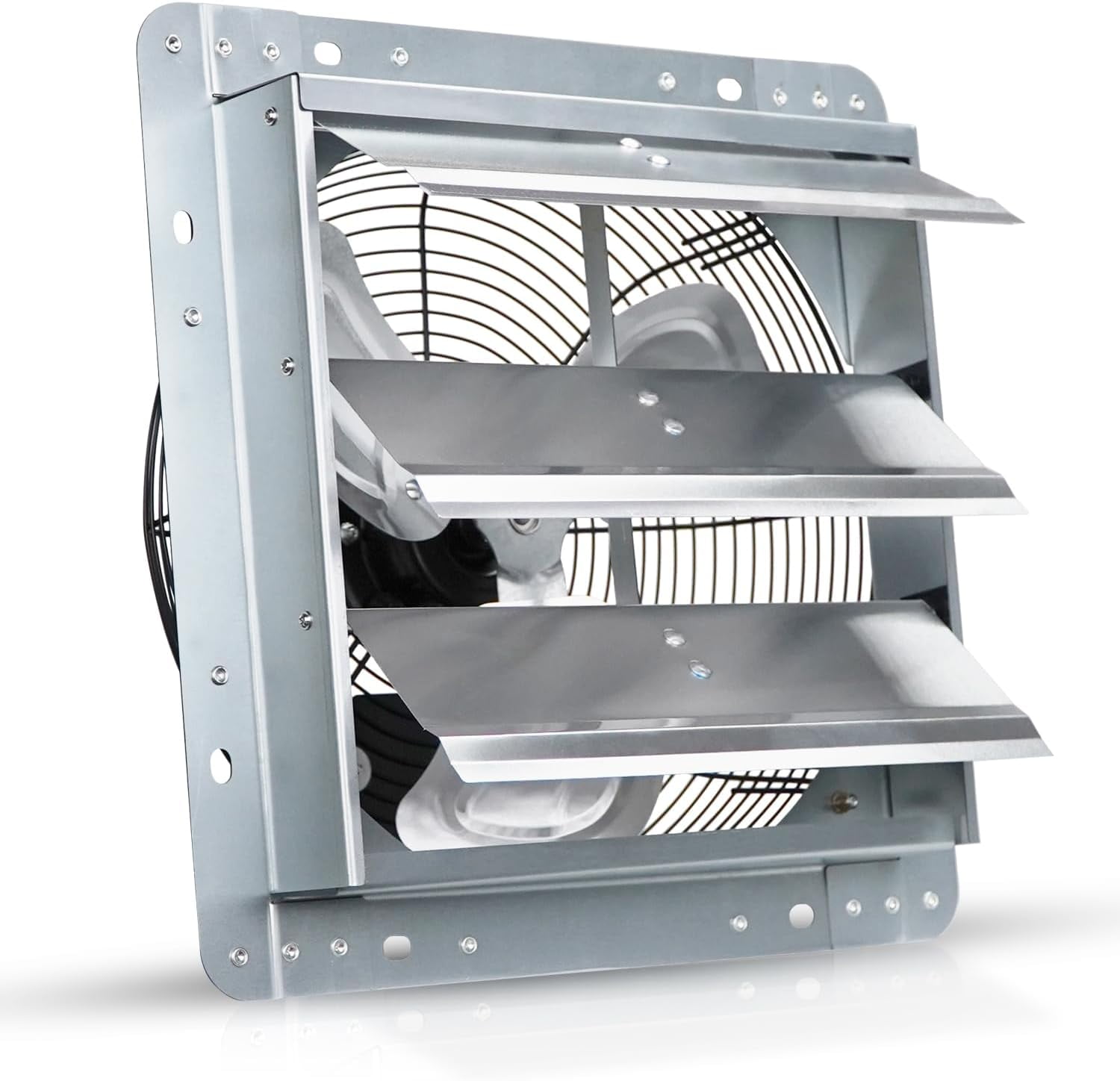 VENTISOL 12 Inch Wall Mounted Shutter Exhaust Fan, Aluminum Blades ...