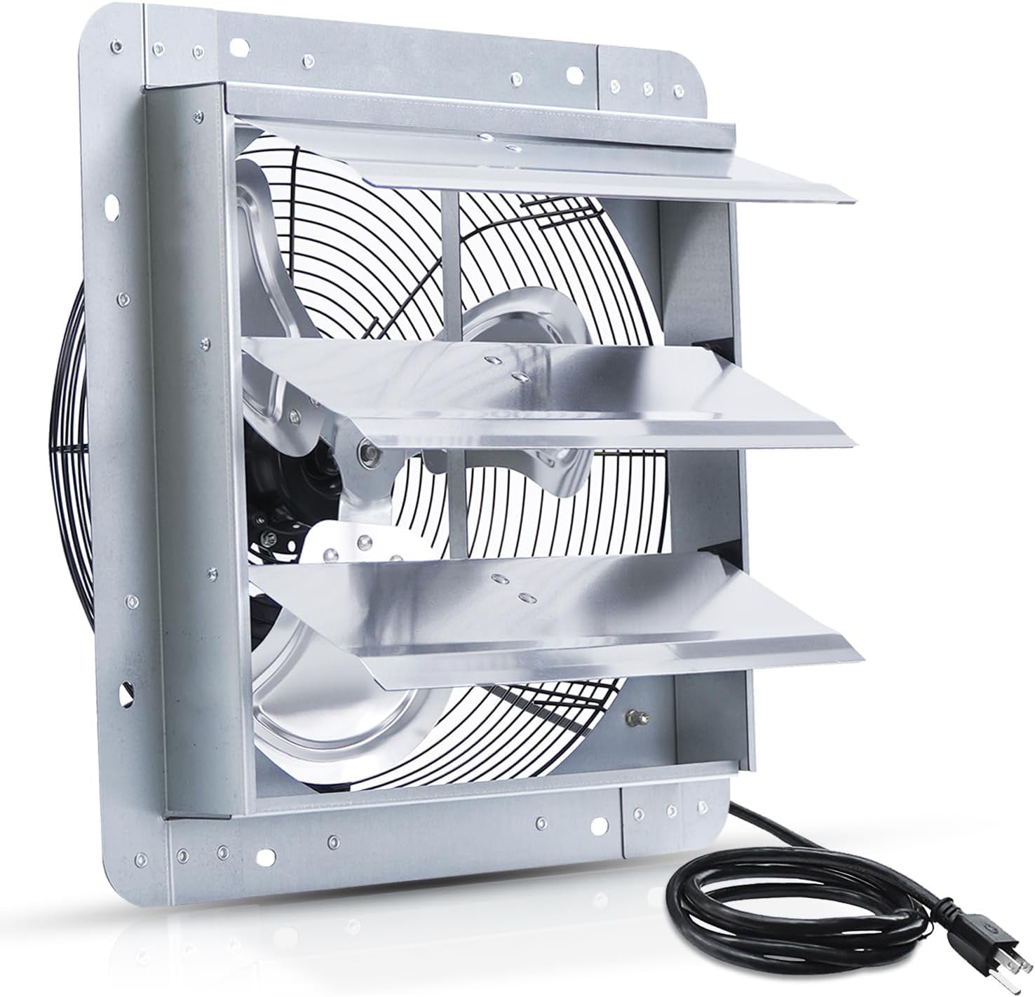 VENTISOL 14 Inch Shutter Exhaust Fan, Ven Fan with Power Cord Wall ...
