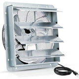 VENTISOL 18 Inch Shutter Exhaust Fan, Ven Fan with Power Cord Wall ...