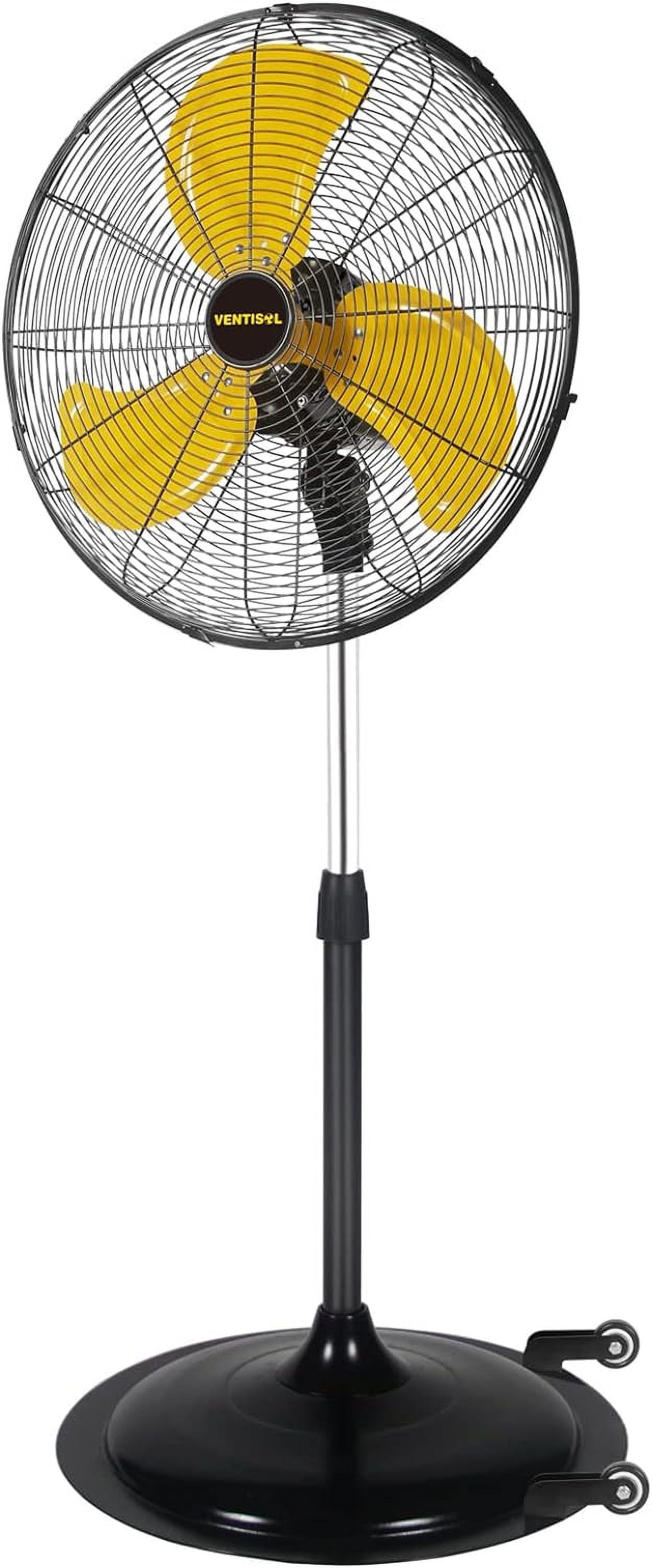 VENTISOL 20 Inch High Velocity Pedestal Fan 4,850CFM Oscillating Stand ...