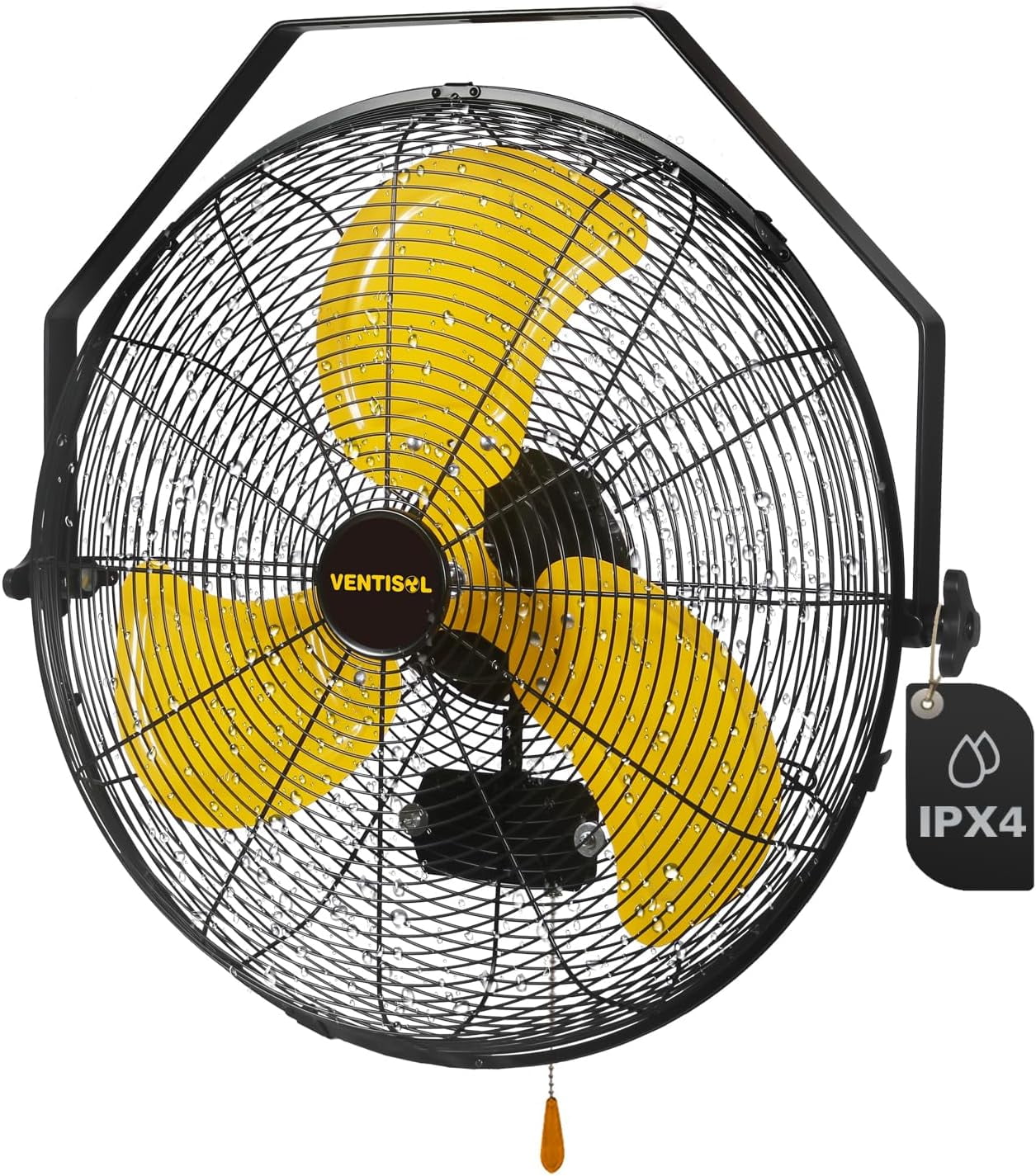 VENTISOL 20 Inch Waterproof Wall Mount Fan, High Velocity 3-Speeds 4650 ...