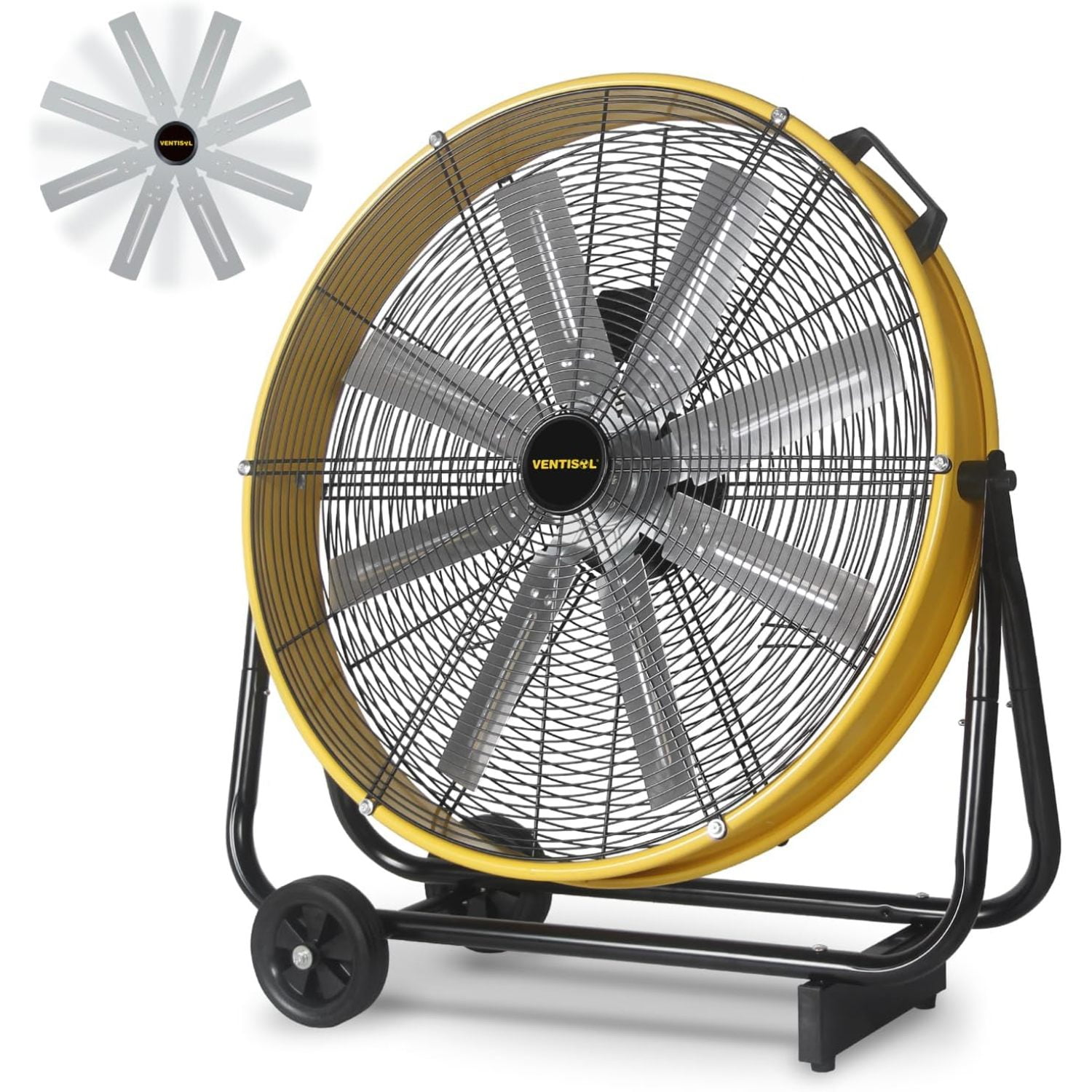 VENTISOL 24 Inch Industrial Floor Drum Fan, 8600 CFM Heavy Duty Floor ...