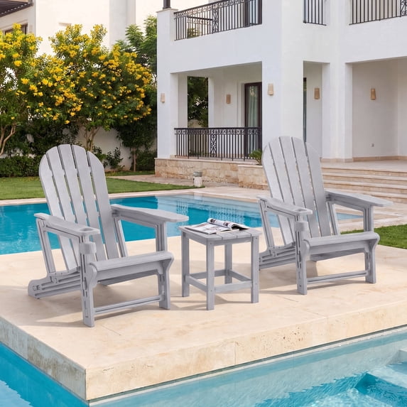 VENTOPYR HDPE Adirondack Chair, All-Weather Plastic Outdoor Chair with ...
