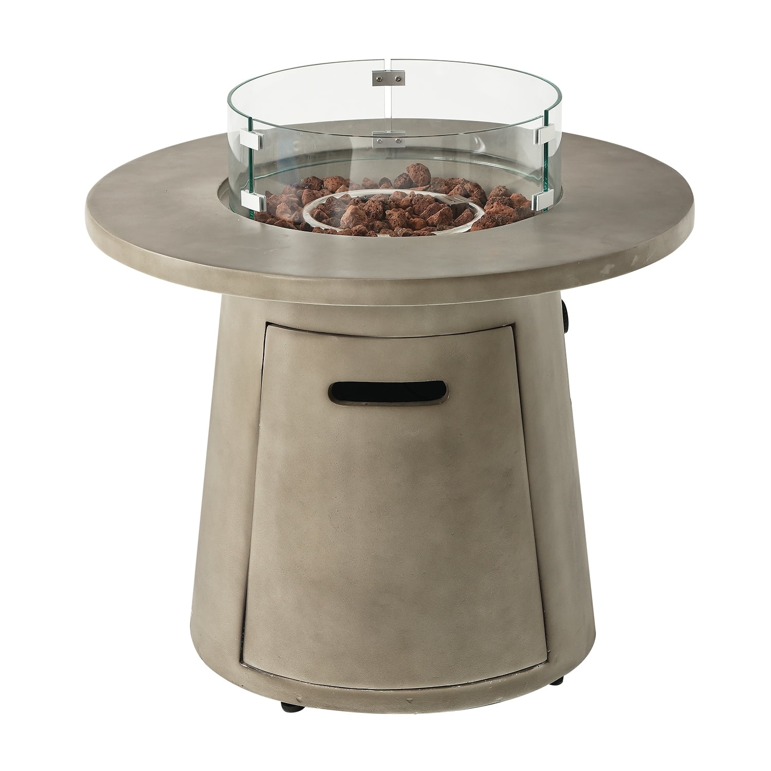 VENTOPYR Patio Camping Bonfire Propane Fire Pit Coffee Table with Wind ...