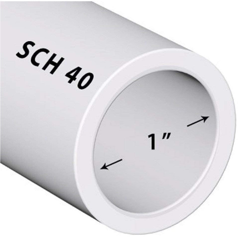VENTRAL PVC Pipe Sch40 1 Inch (1.0) White Custom Length - Walmart.com