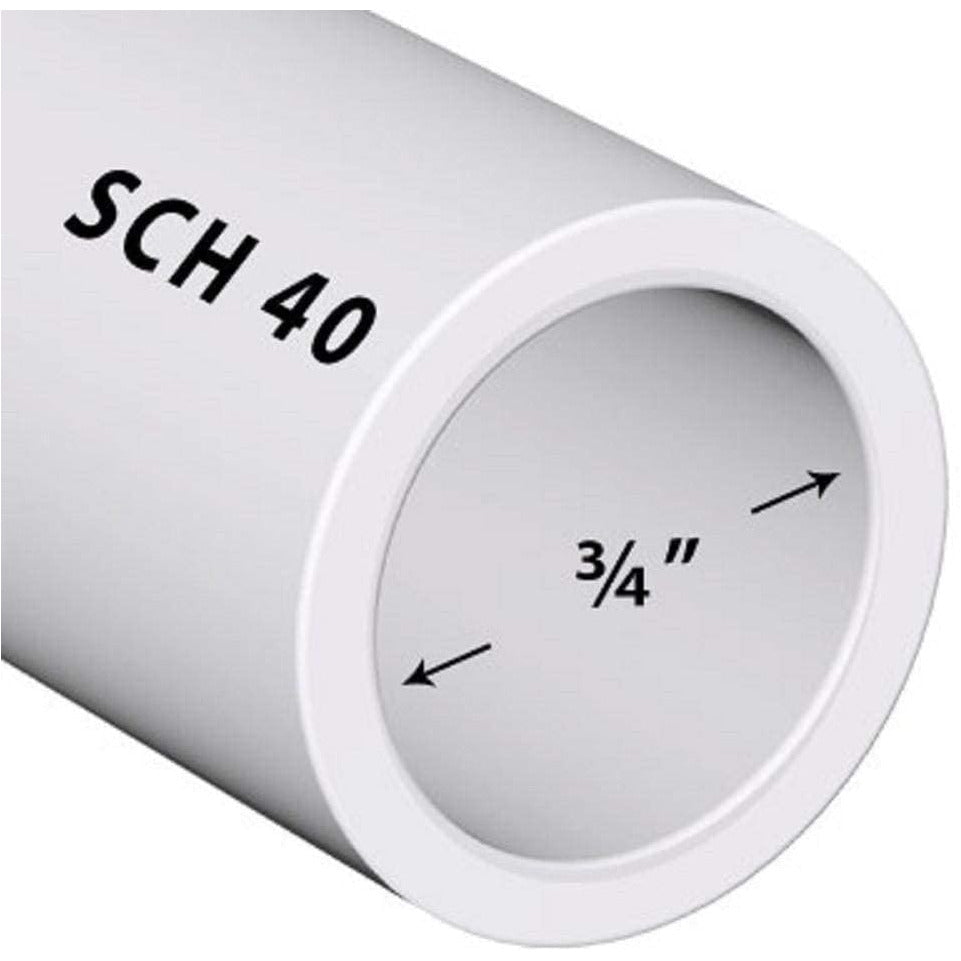 VENTRAL PVC Pipe Sch40 3/4 Inch (0.75) White Custom Length - Walmart.com