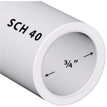 VENTRAL PVC Pipe Sch40 2 Inch (2.0) White Custom Length - Walmart.com