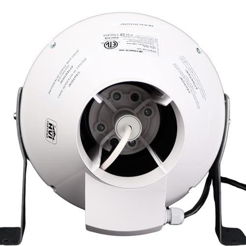 VENTS-US VK 100 - Centrifugal Inline Duct Fan (4") in Plastic Casing ...