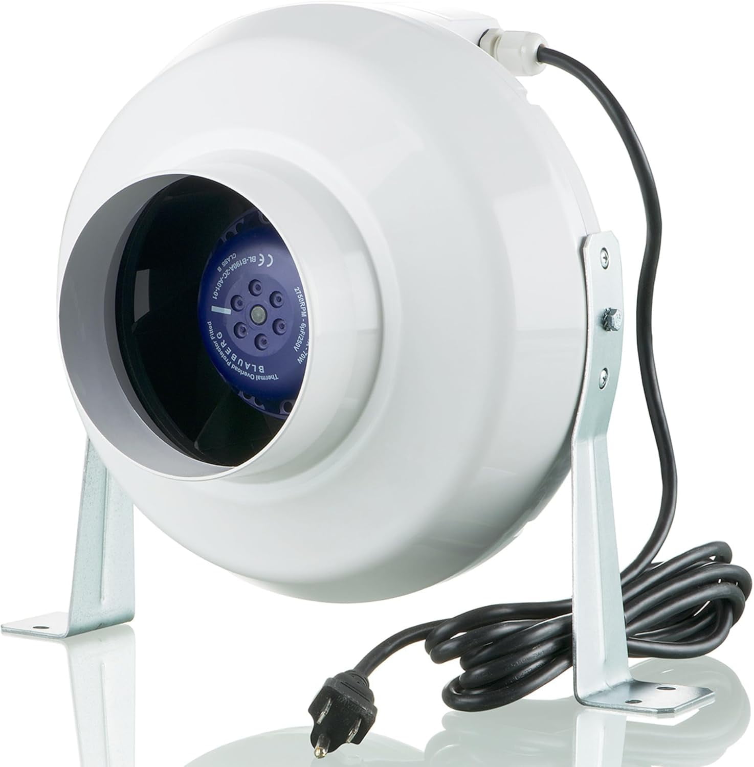 VENTS-US VK 125-5 Inch Centrifugal Inline Duct Fan in Plastic Casing with Up to 235 CFM, Great ...