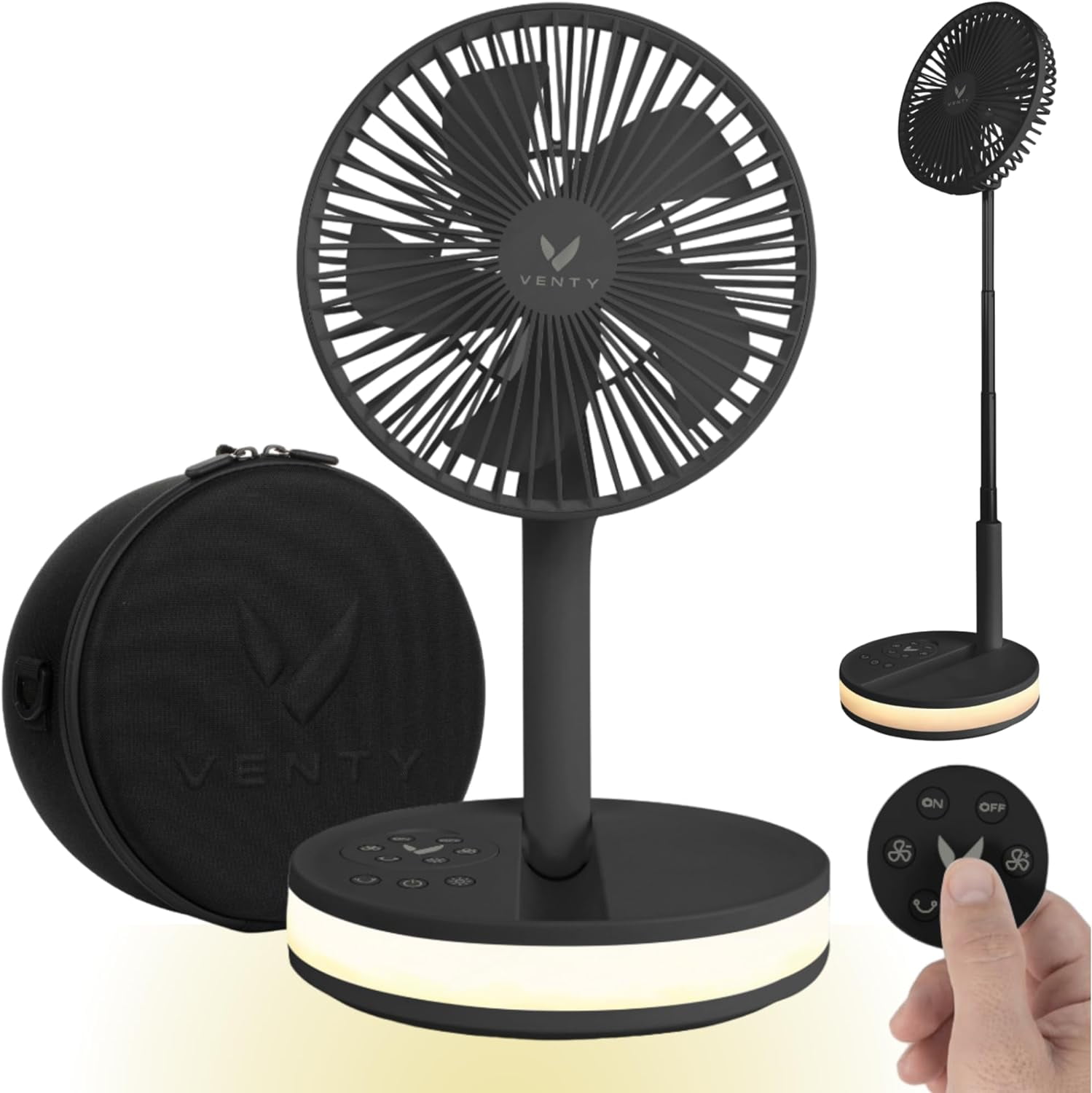 VENTY Original Portable Fan - Wireless Battery Operated Fan With 4 ...