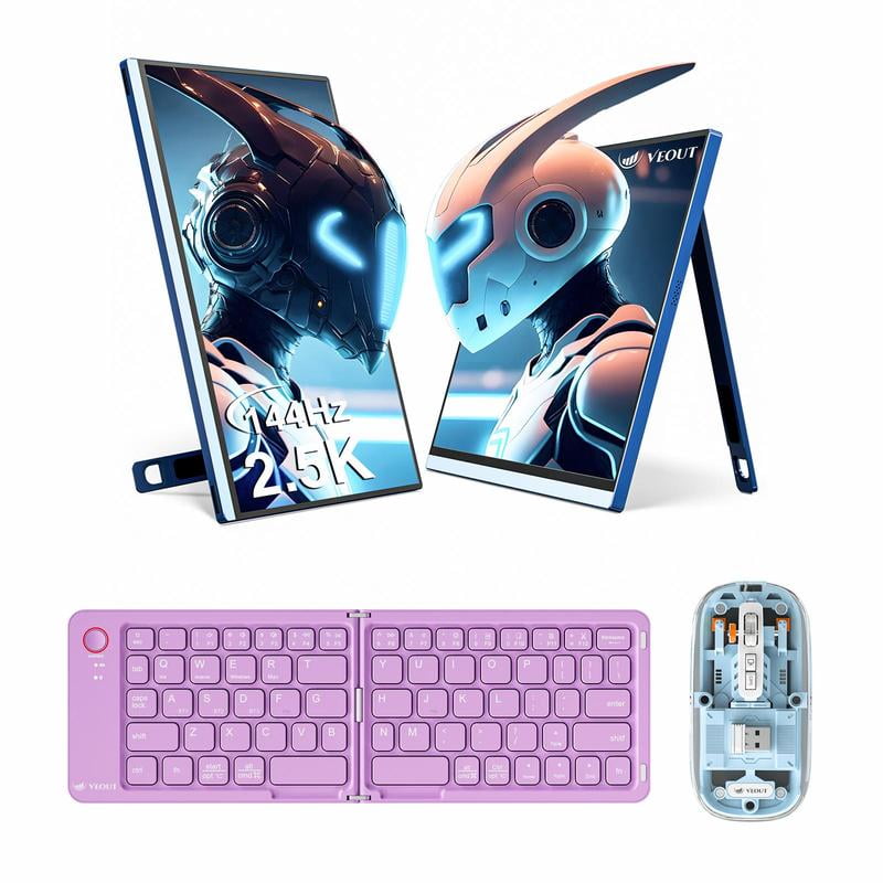 VEOUT Gaming Portable Monitor Bundle V1 Pro - 16inch 2.5K 144HZ IPS ...