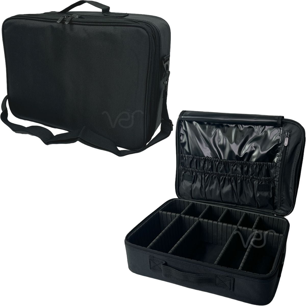 VER Beauty Professional Soft Sided Makeup Cosmetics Train Case Salon ...