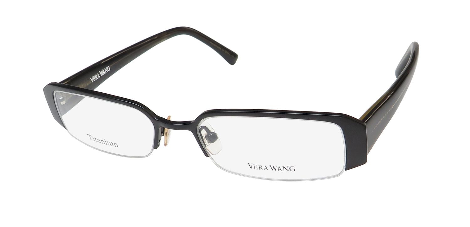 VERA WANG V013 TITANIUM NO ALLERGY RECTANGULAR SHAPE LENS EYEGLASS ...