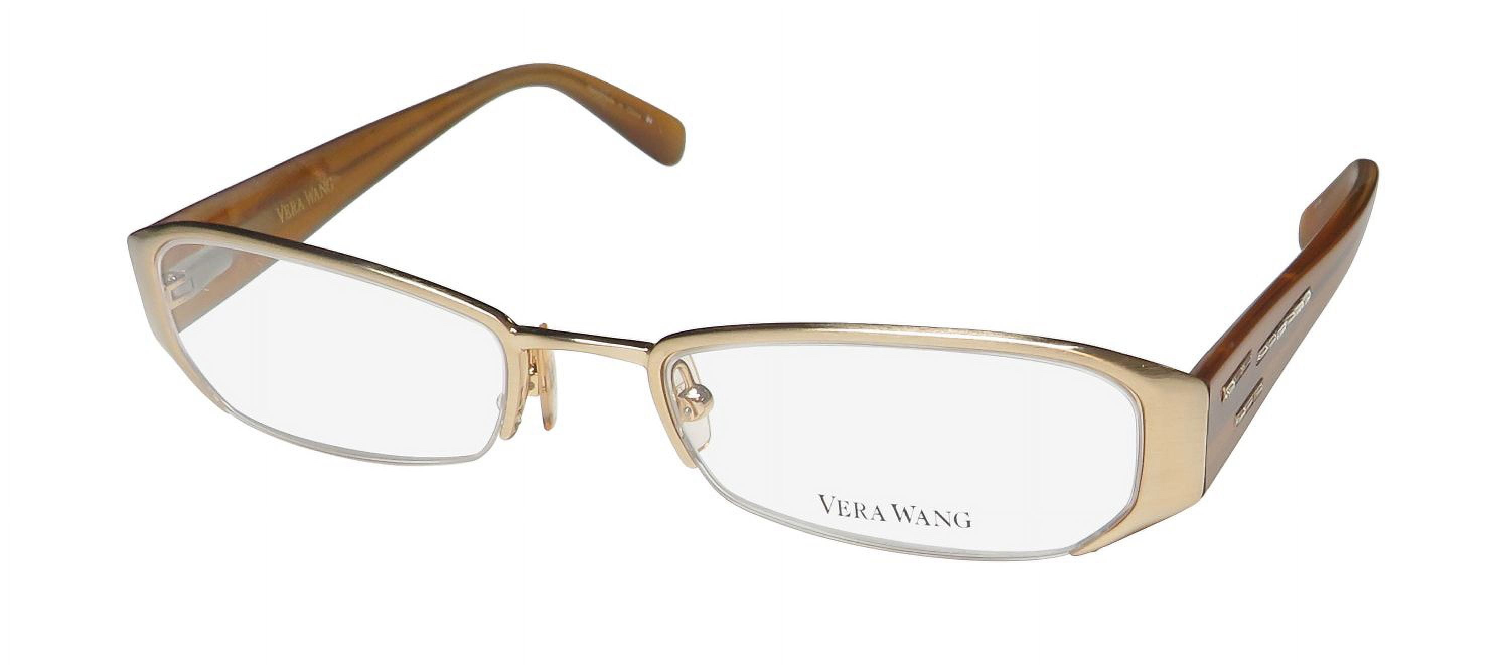 VERA WANG V168 EYEGLASS FRAME/GLASSES HALF-RIM TRENDY NARROW LENSES ...