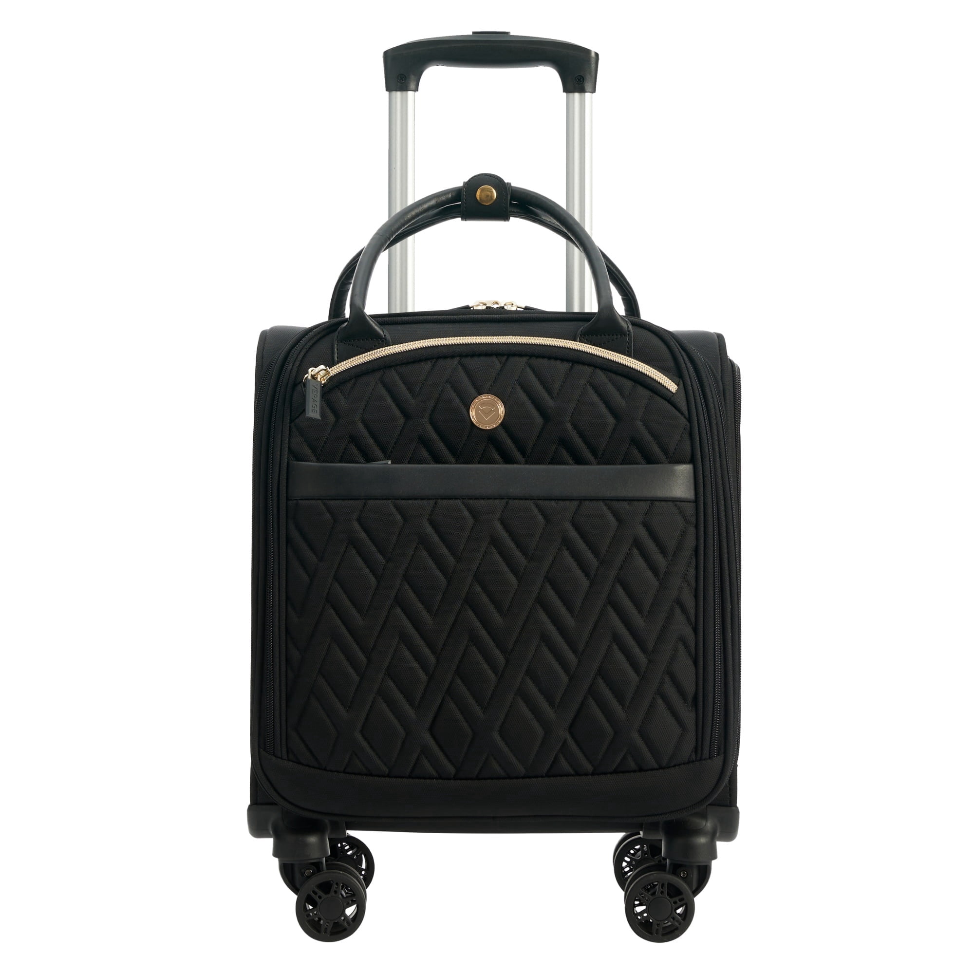 VERAGE 14-Inch Underseat Carry On Luggage with Spinner Wheels & USB ...