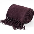 VERAMUSE Chenille Throw Blanket for Couch 55"X75" Lightweight Purple ...