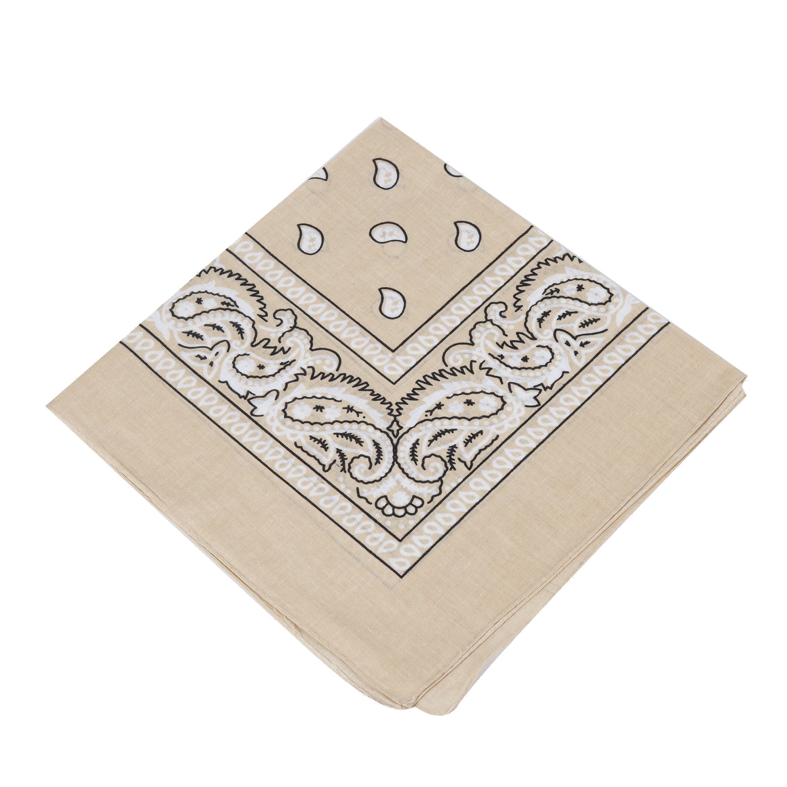 VERATOWN 100 percent Cotton Paisley Bandanas Beige - Walmart.com