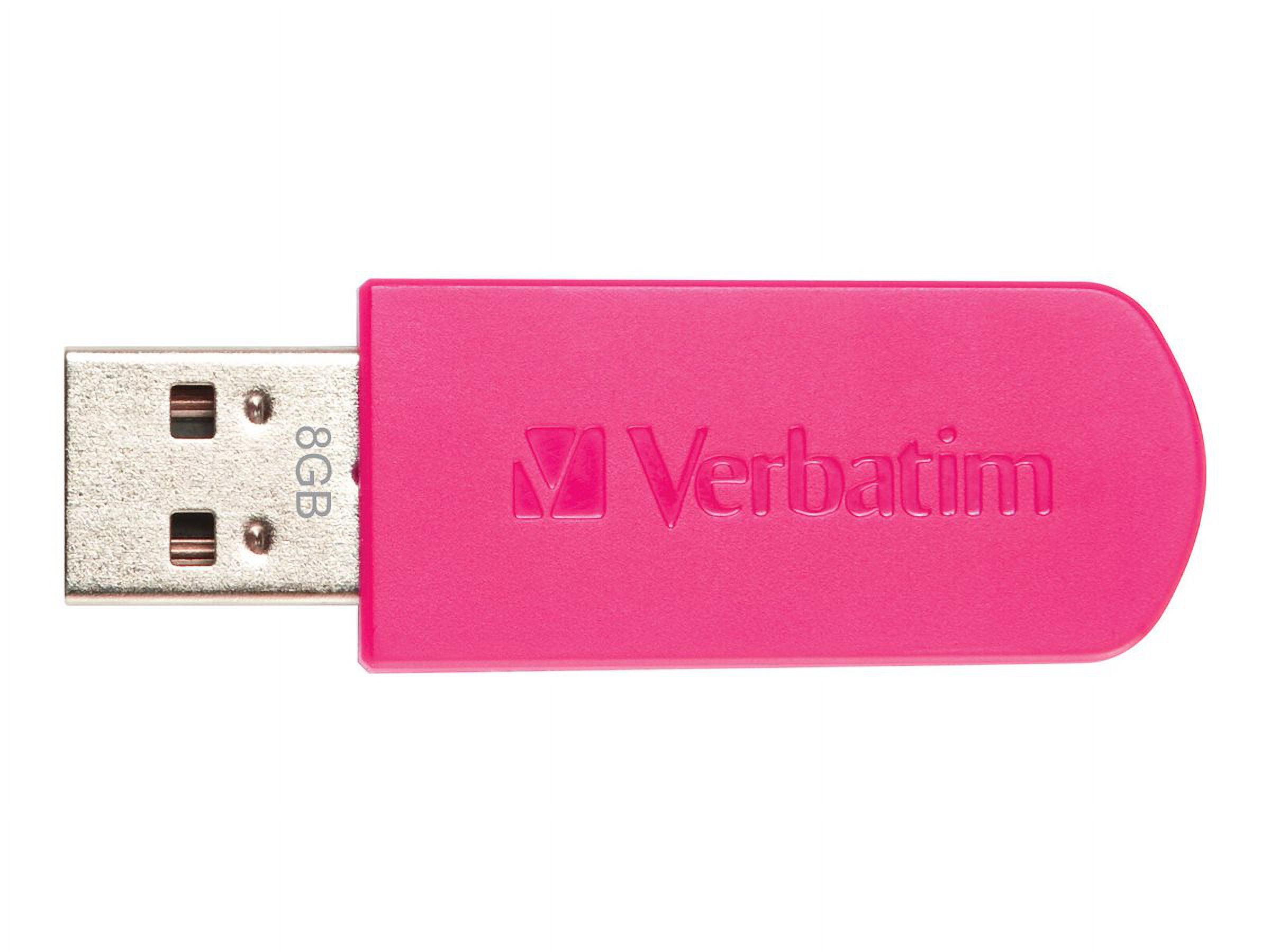 VERBATIM 49830 Store 'n' Go Mini USB Drive (8GB; Hot Pink) VTM49830 ...