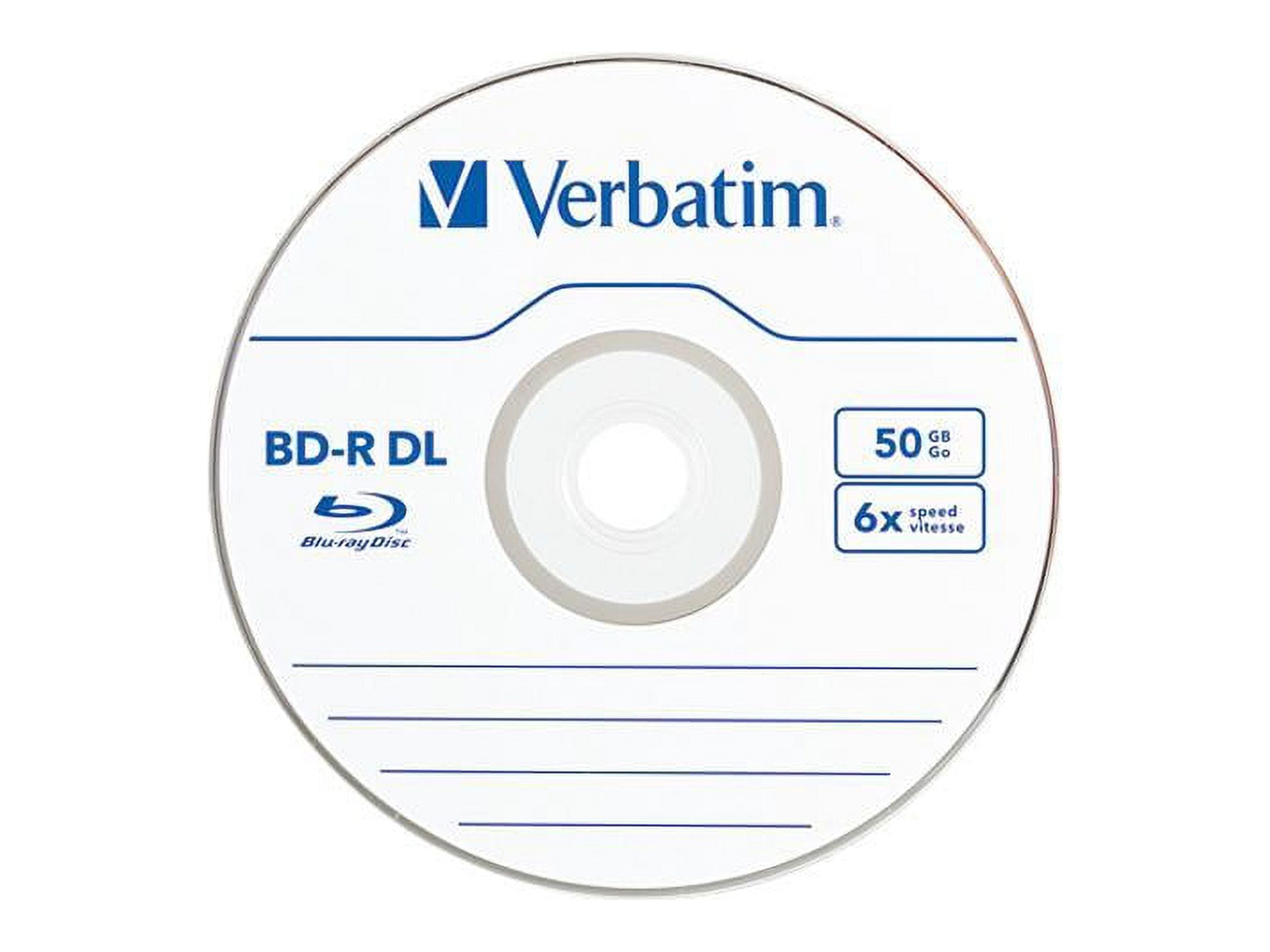 VERBATIM CORPORATION 98356 25PK BD-R DL 6X 50GB SPINDLE - Walmart.com