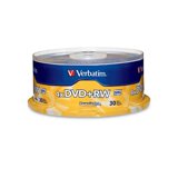Verbatim 4.7GB 4X DVD+RW 30 Packs Spindle Disc Model 94834 - Walmart.com