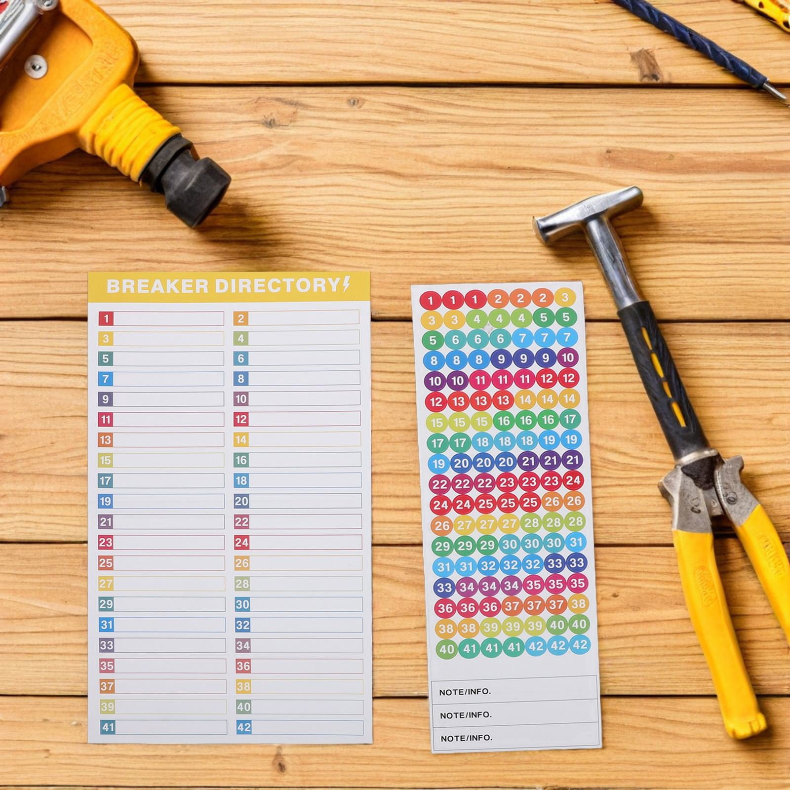 VERDANVERSE 10sheet Circuit Breaker Box Number Sheet Paper ...