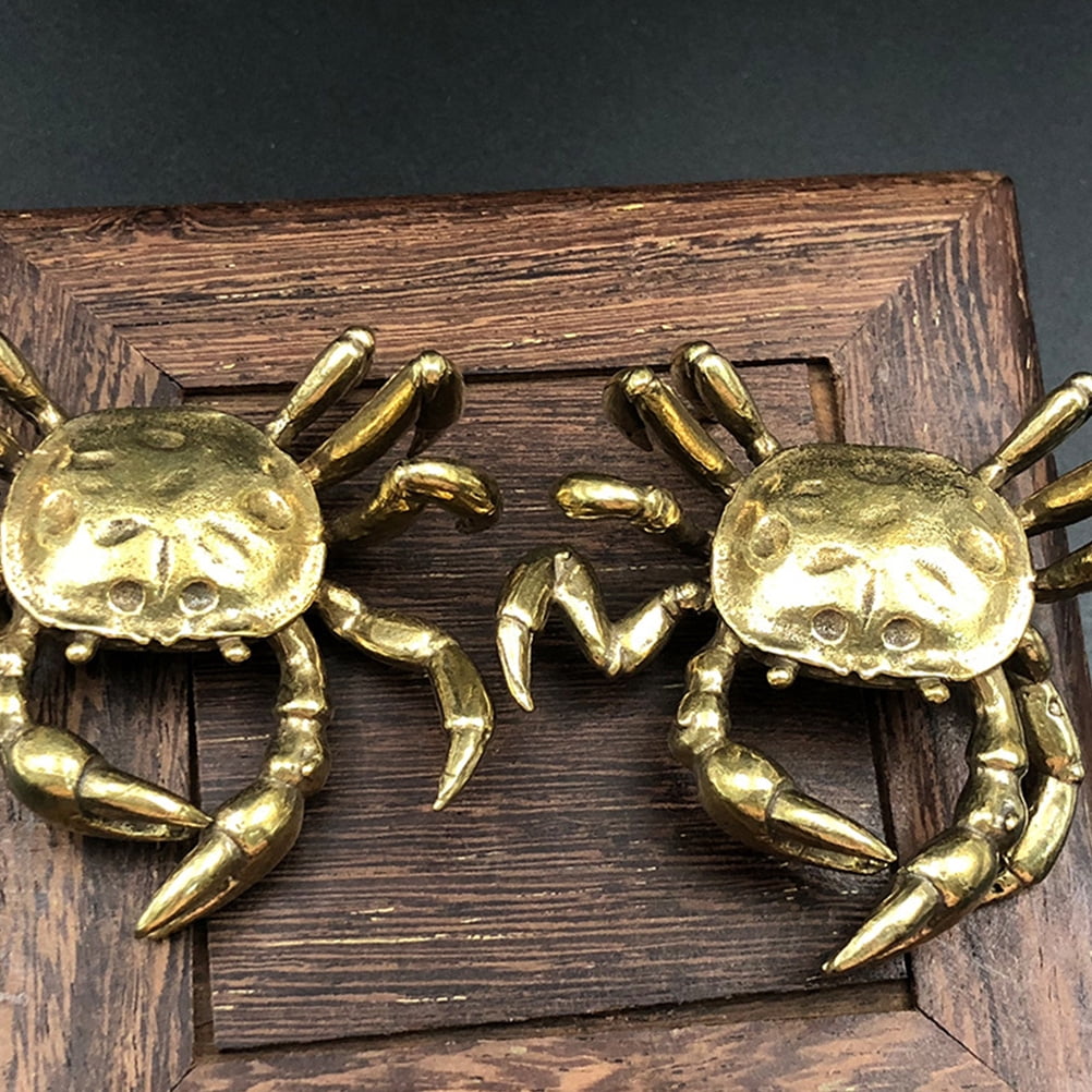 VERDANVERSE 1Pcs Brass Crab Statue Mini Crab Figurine for Indoor ...