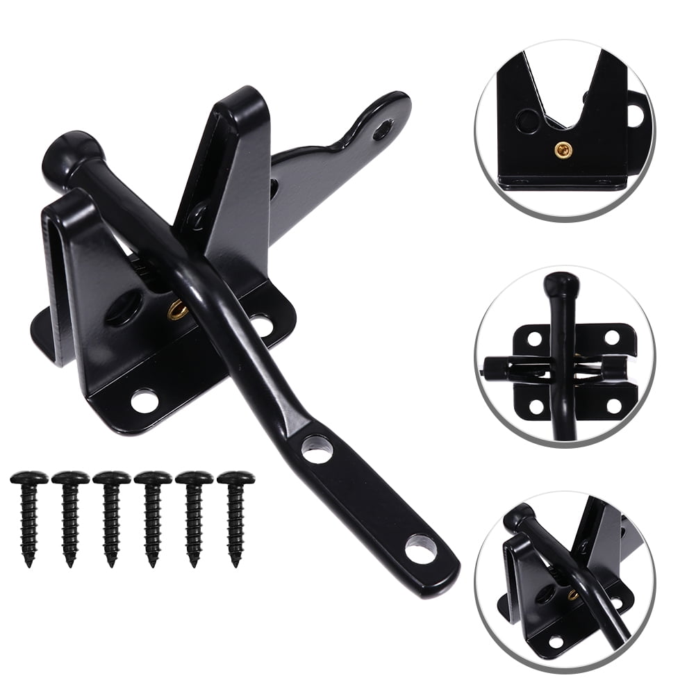 VERDANVERSE 1Set Automatic Zipper Gate Fence Hardware for Outdoor Side ...