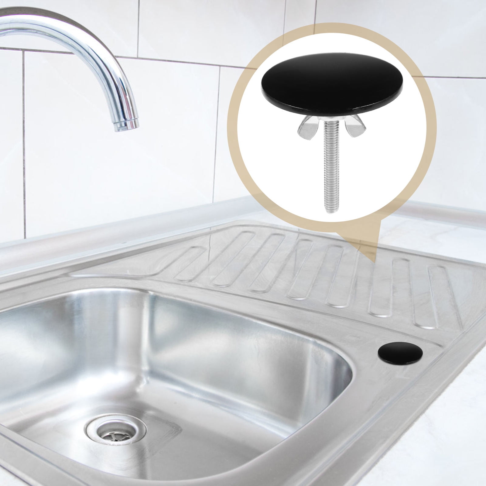 VERDANVERSE 1Set Kitchen Counter Hole Black for Sink and Washbasin ...