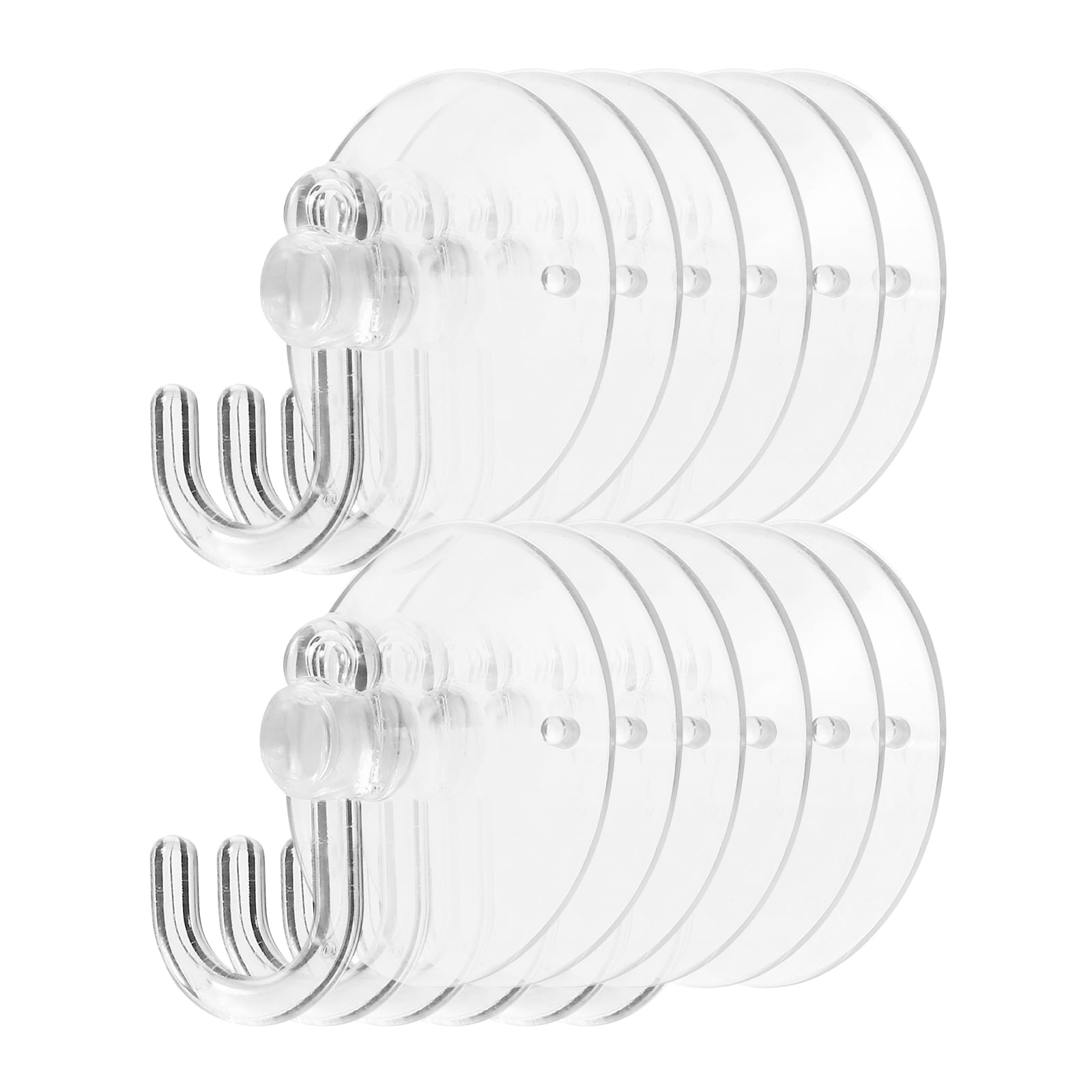VERDANVERSE 50 Non-Scratching Suction Hooks for Hanging Transparent PVC ...