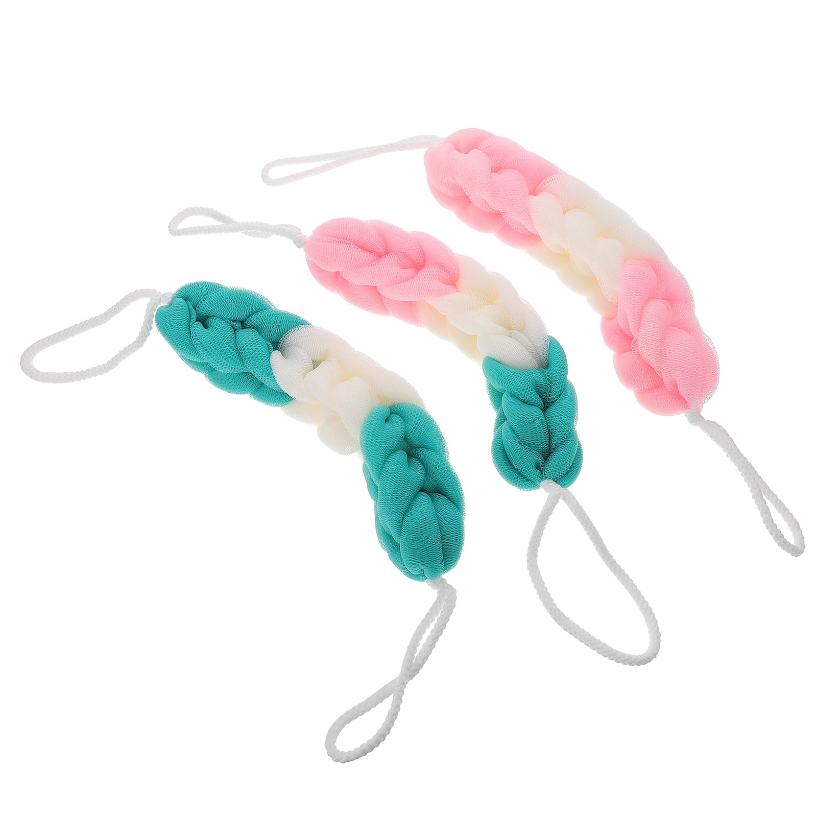 VERDANVERSE Bath Sponge Pouf 3Pcs Assorted Color Nylon Mesh Pouf Bath ...