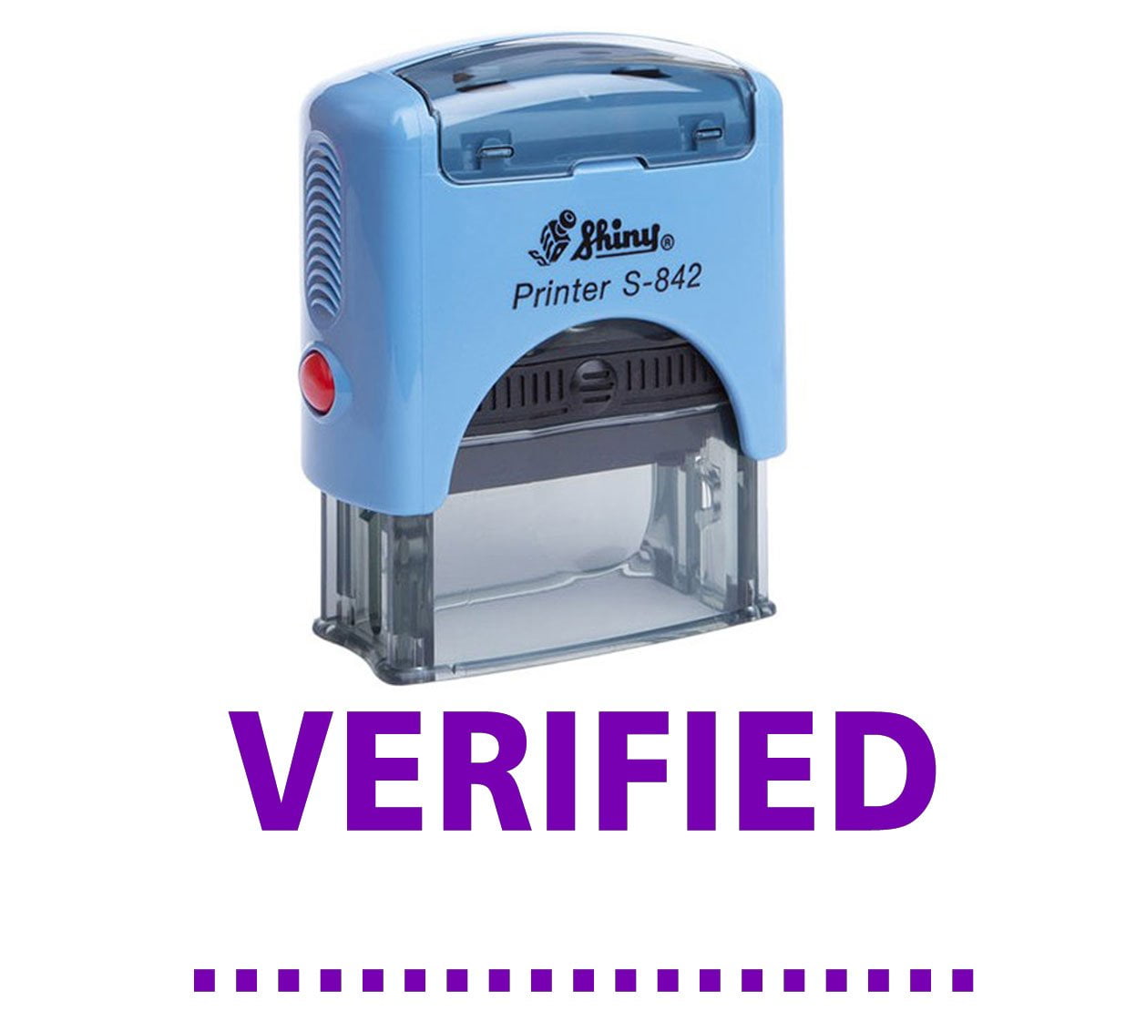 VERIFIED Self Inking Rubber Stamp Office Stationary Custom Shiny Stamp ...