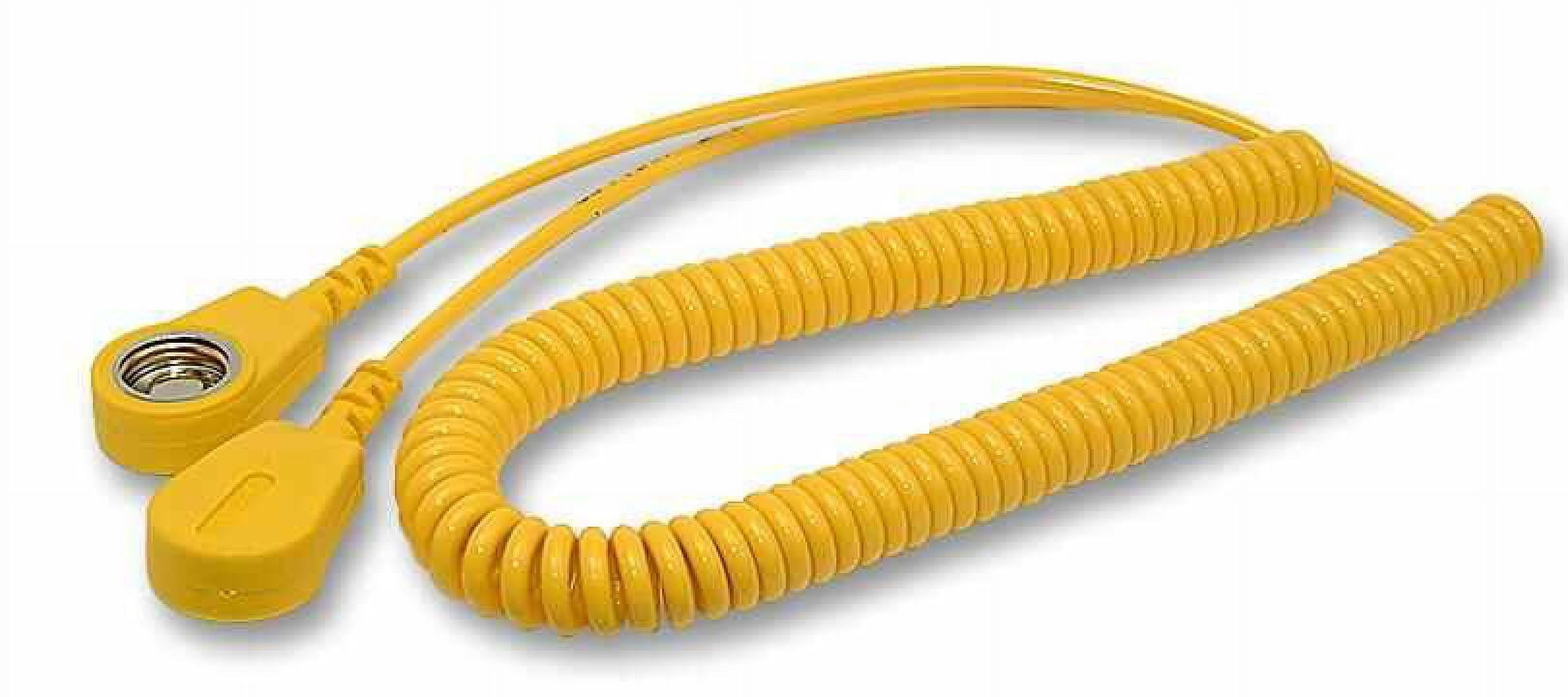 VERMASON - ESD Grounding Cord Yellow 10mm Press Stud 2m - Walmart.com